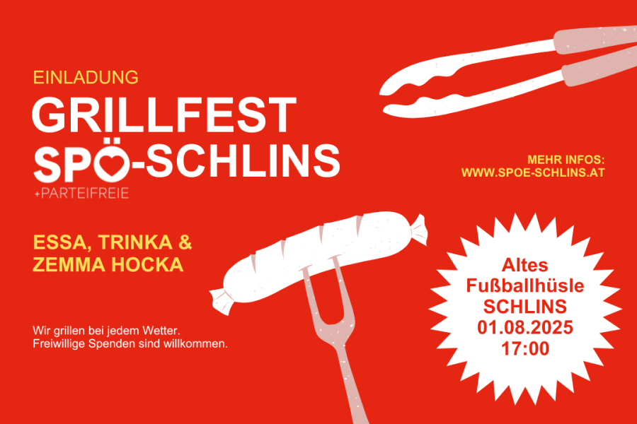 Einladung zum Grillfest 2025 mit Genoss:innen, Freund:innen und allen ...